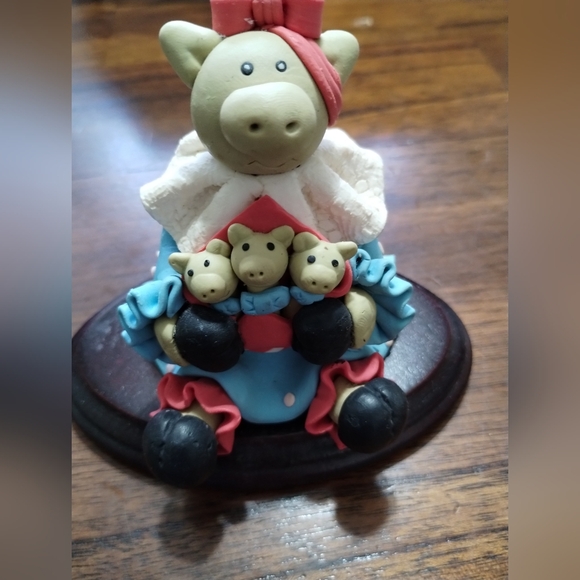 not know | Other | Vintage Moma Pig And Her 3 Little Piglet Figurine ...